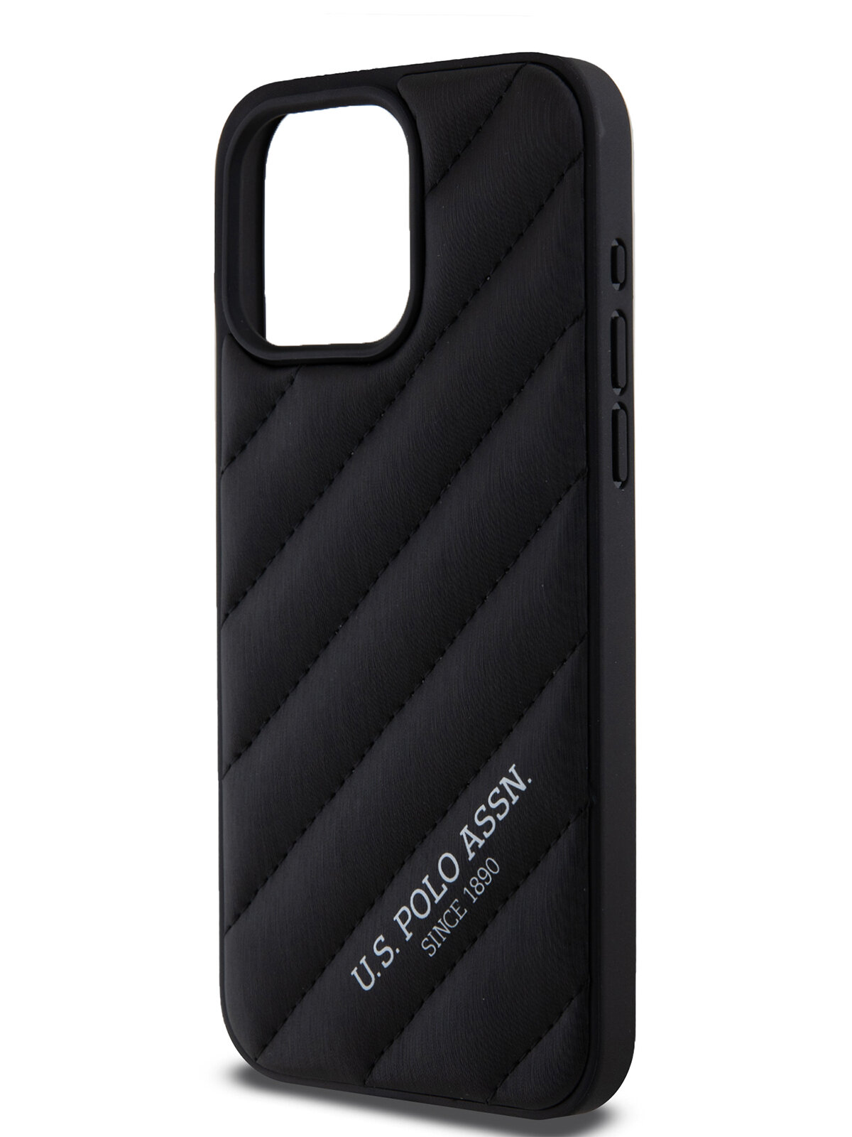 U.S. Polo для iPhone 15 Pro Max чехол PU Quilted with Classic logo Hard Black