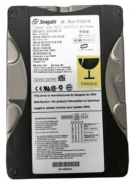 Жесткий диск Seagate 9T7012 30,6Gb 5400 IDE 3.5" HDD