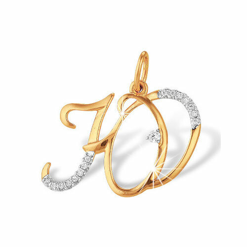 Подвеска, красное золото, 585 проба