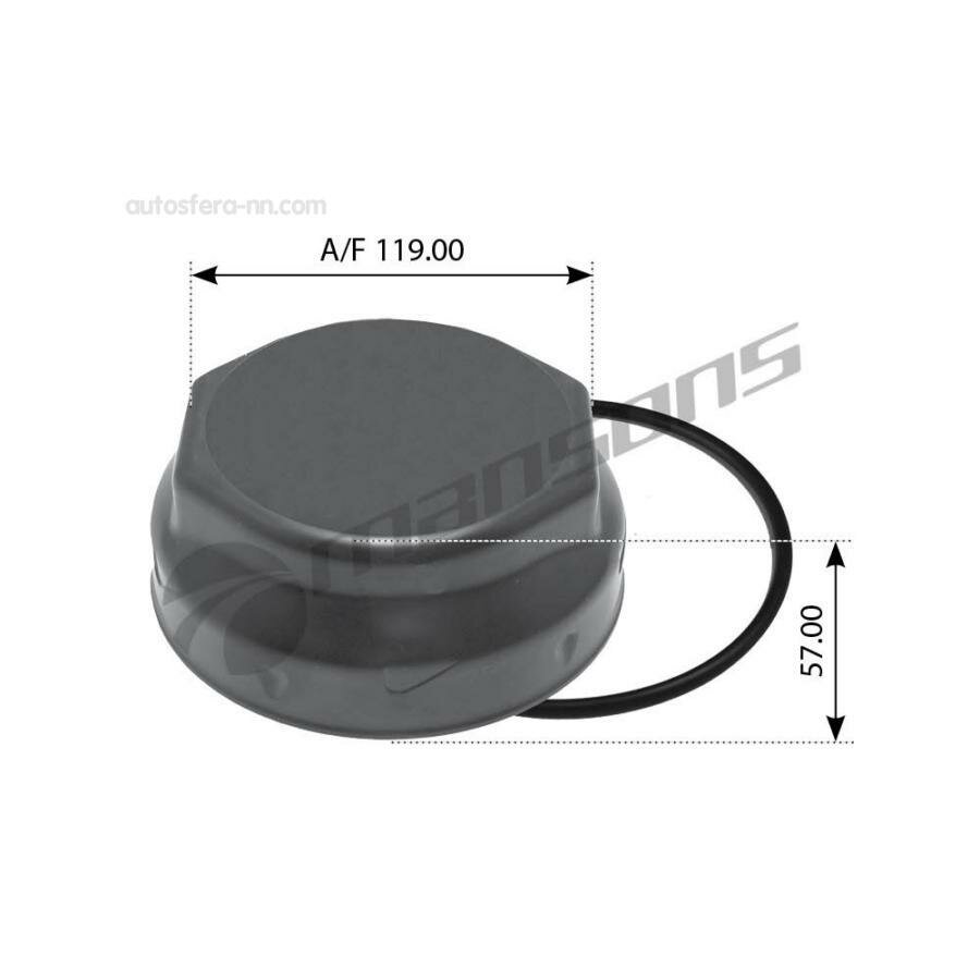 MANSONS 300196 крышка ступицы! (м) d137x57 \BPW ECO-PLUS2