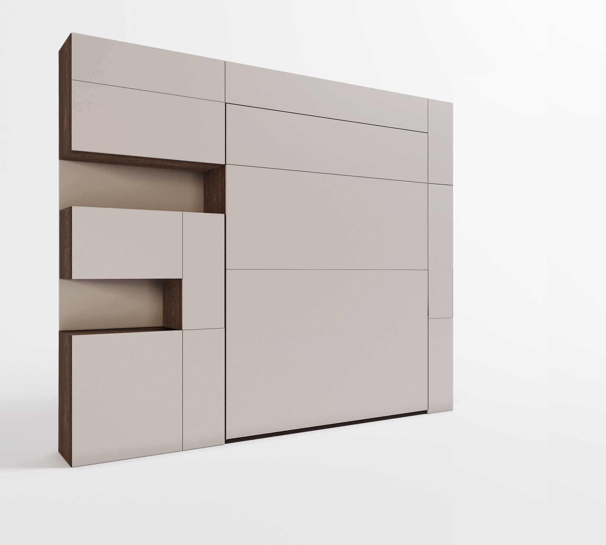 Шкаф кровать-трансформер Летто Максима 1600 исполнение 1/3 Космо