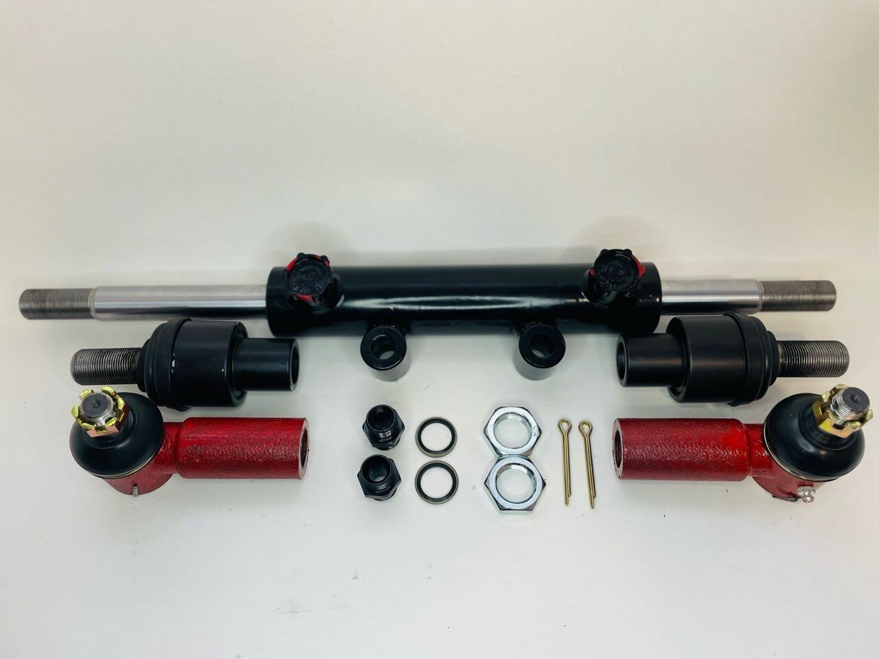 Гидроцилиндр двухсторонний рулевой трактора Т-25 в сборе с шрусами и наконечниками