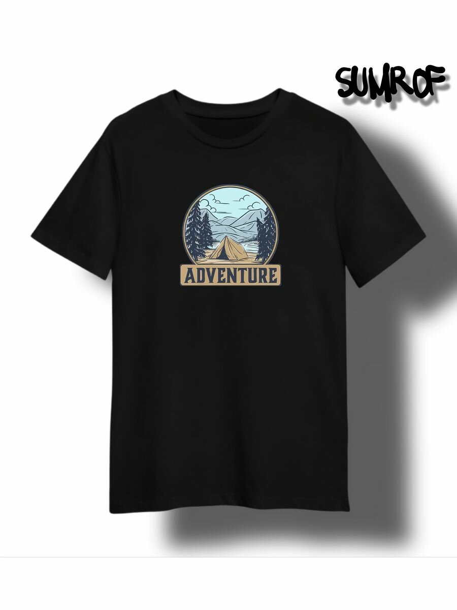 Футболка отдых палатка adventure