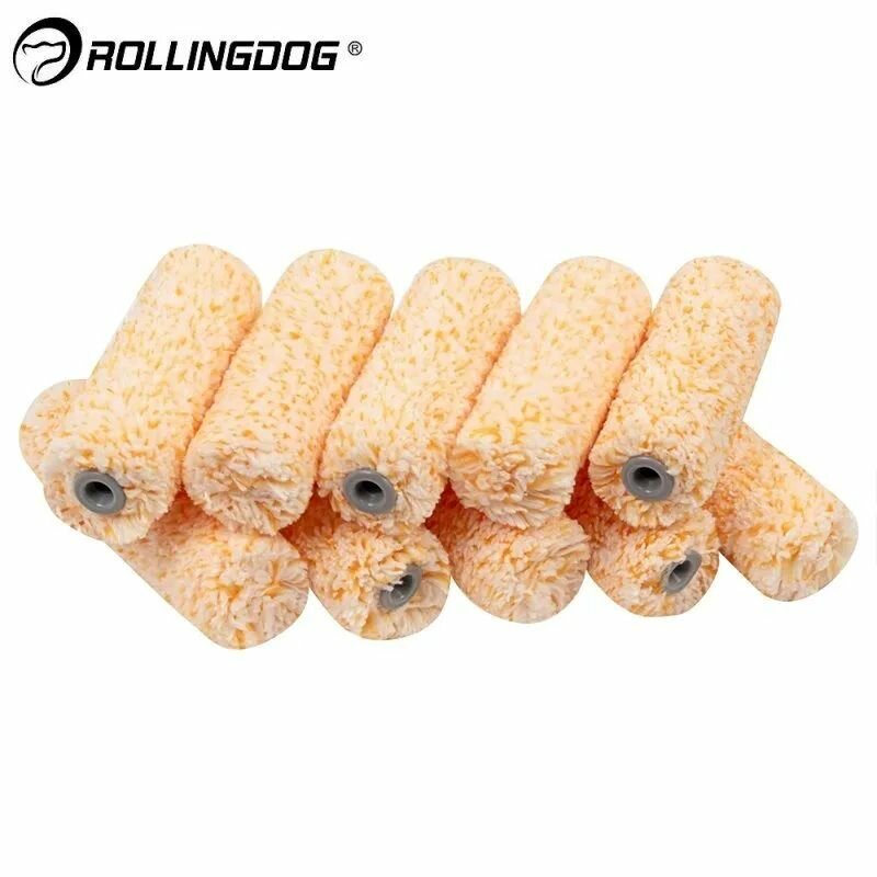 Набор валиков Rollingdog SUPER-MICRO 100мм, 10шт, ворс 10мм, для бюгеля 6мм, микрофибра,