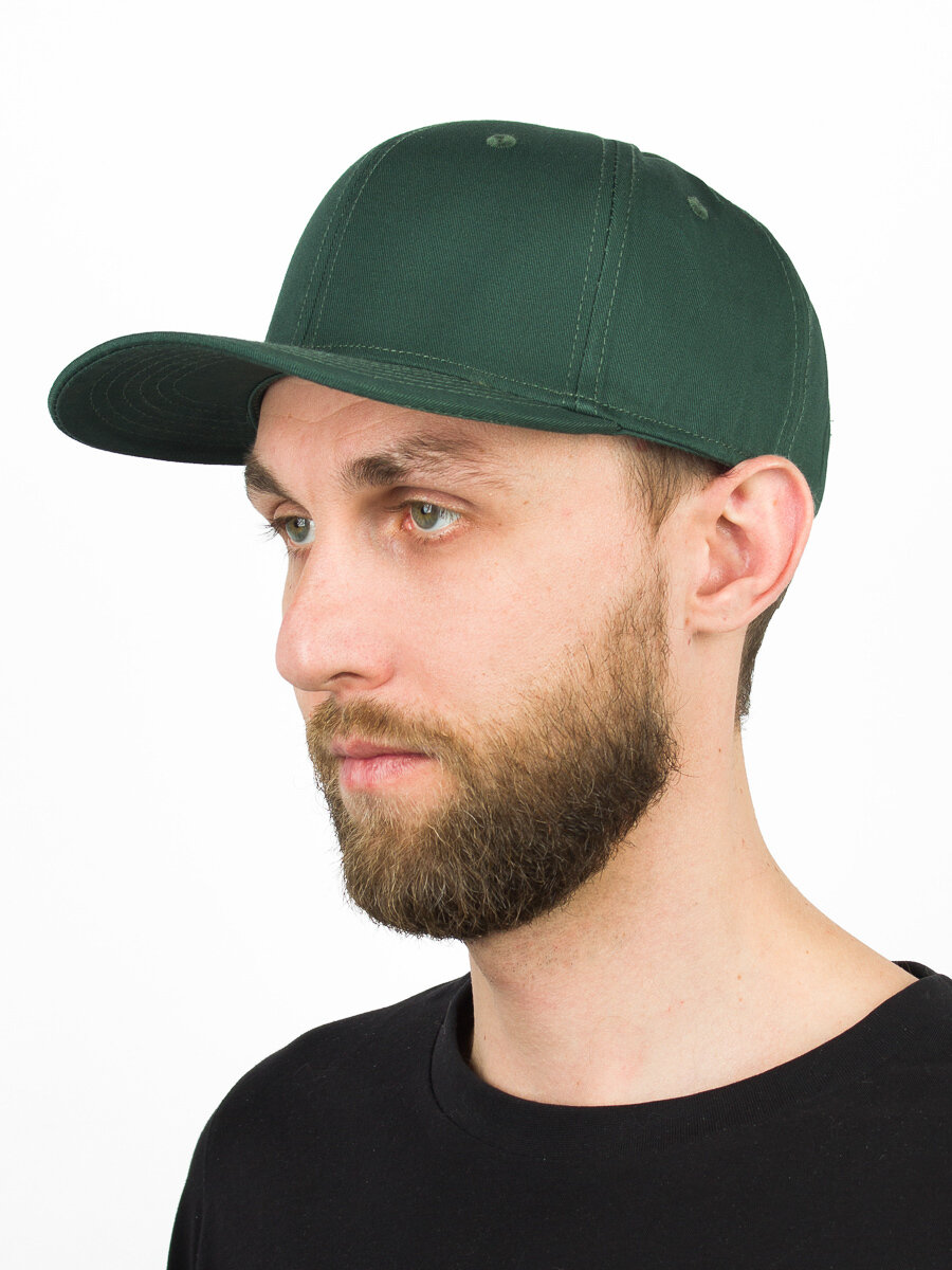Бейсболка Бейсболка летняя с изогнутым козырьком Snapback цвет зеленый для мужчин