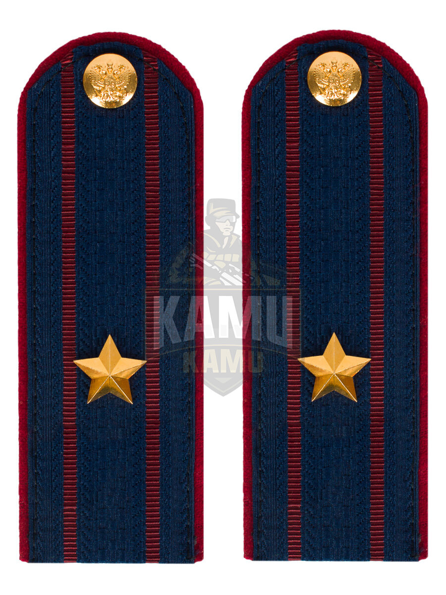 Погоны Фсин на Китель картон (в сборе) укомплектованные с фурнитурой звание Майор 14х5 см