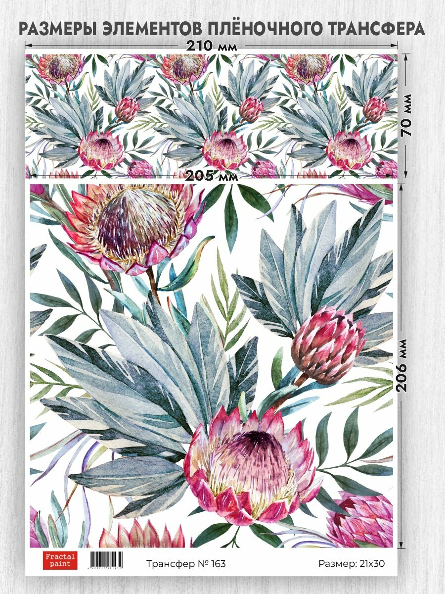 Трансфер для декупажа переводной рисунок для поверхностей 163 (А4)