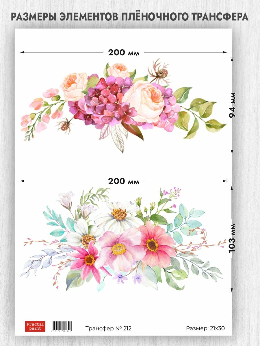 Трансфер для декупажа переводной рисунок для поверхностей 212 (А4)