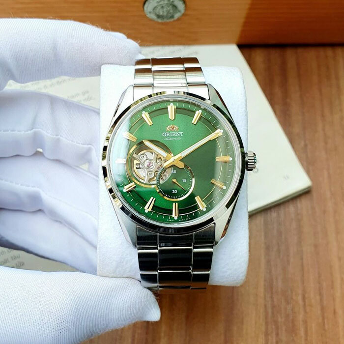 Наручные часы ORIENT Automatic, серебряный, зеленый — фото 1