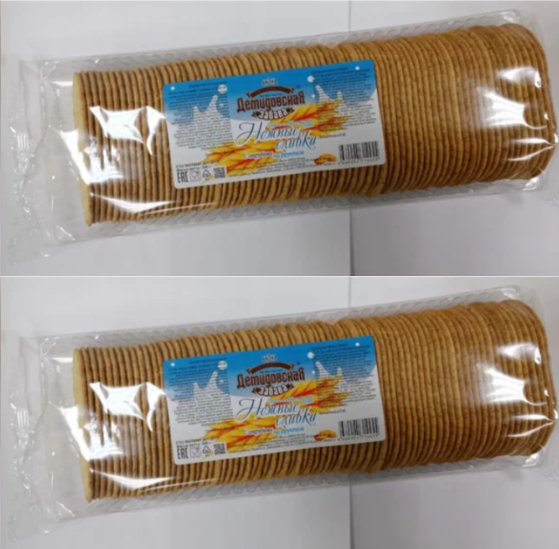 Галеты Демидовская Забава Сливки нежные с отрубями, на фруктозе, 300 гр, 2 уп