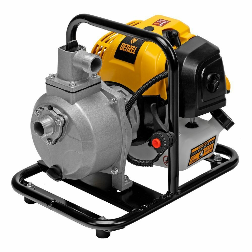 Мотопомпа бензиновая для чистой воды PX-25, 52 см3, 1", 170 л/мин, глуб 8 м, напор 30 м Denzel, 99205