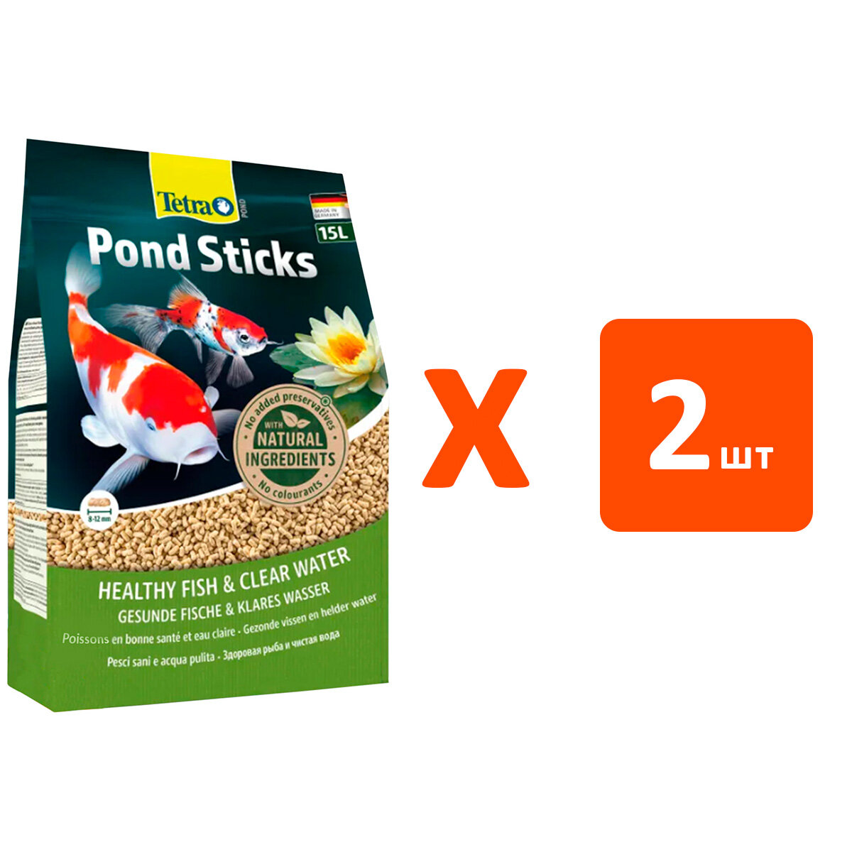 TETRA POND STICKS корм гранулы для прудовых рыб (15 л х 2 шт)
