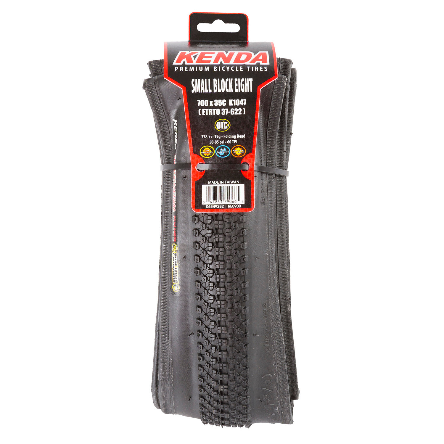 Покрышка 700х35С 5-521736 (37-622) K1047 SMALL BLOCK EIGHT 60TPI L3RPRO+STICK-E кевларовый корд (складная) 378г. средний PREMIUM KENDA