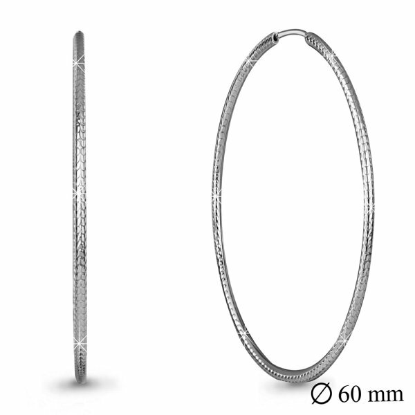 Серьги конго, серебро, 925 проба, родирование