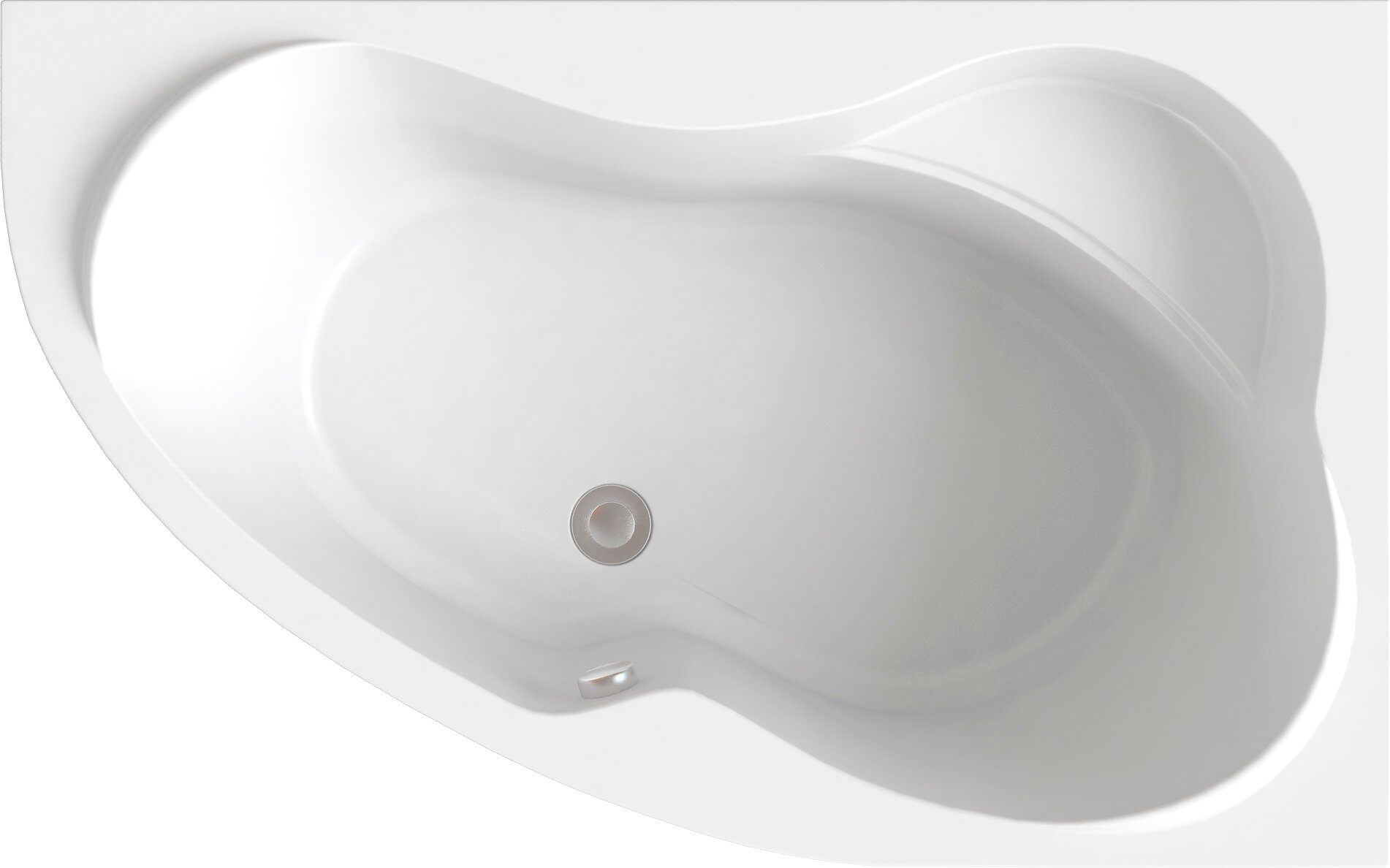 Акриловая ванна Azario "Микона" МИВ0002, пристенная, левосторонняя, 160 см x 100 см