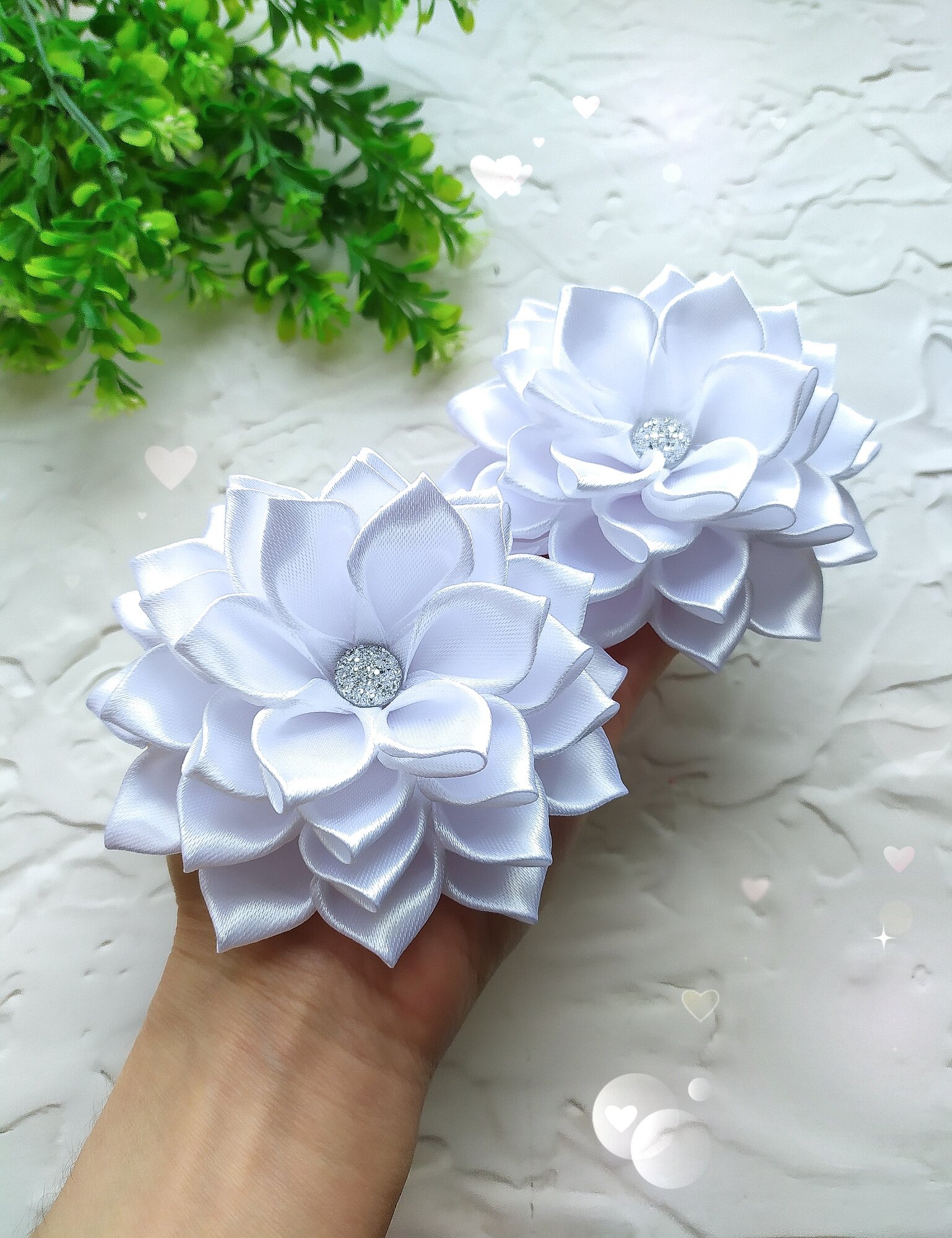 Школьные банты для девочек, белые