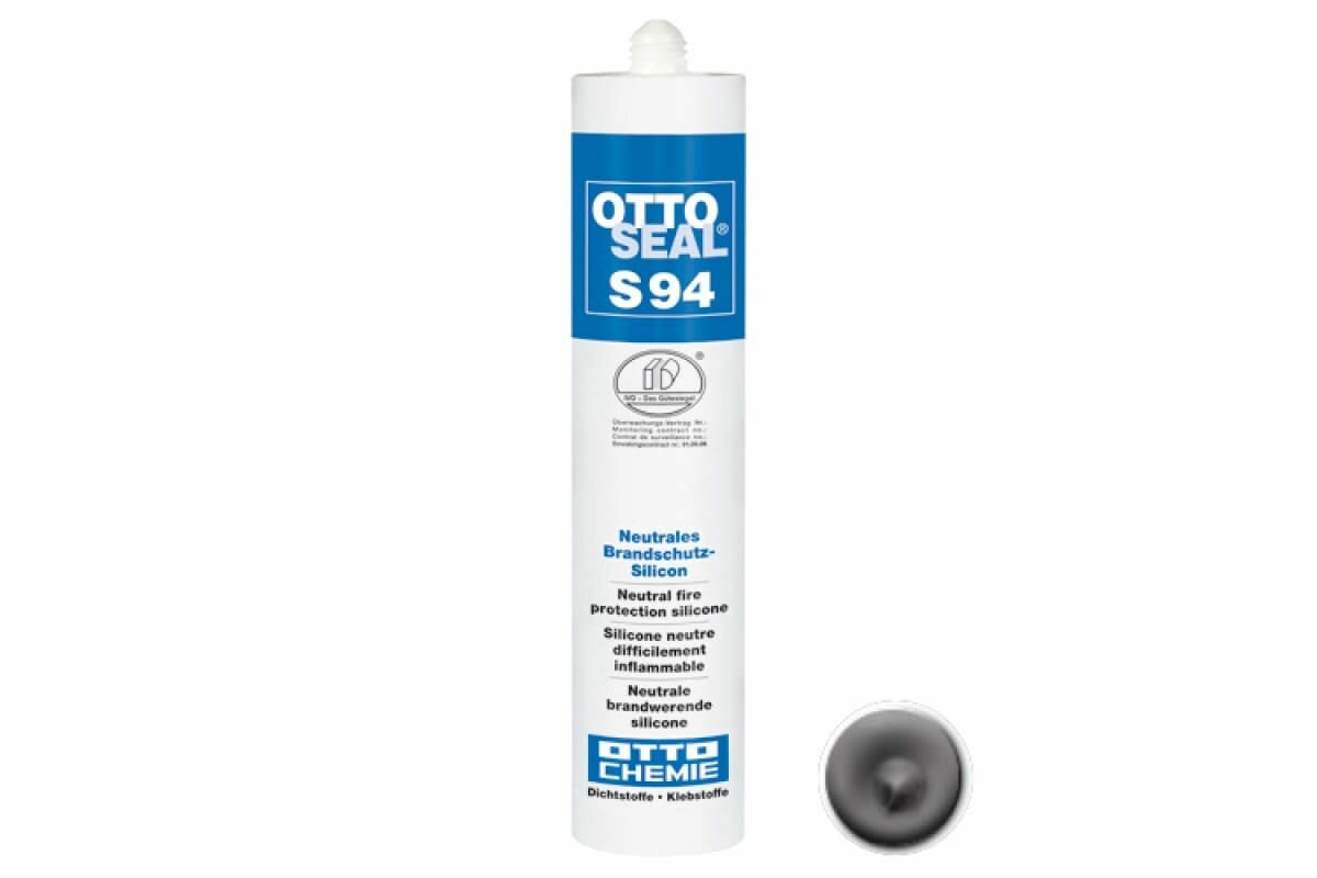 Огнестойкий силиконовый герметик OTTO-CHEMIE серый, 310 мл S94/C02