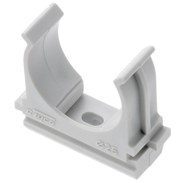 Держатель К01225 для труб 25мм под монтажный пистолет (Рувинил) (100 шт. в комплекте)