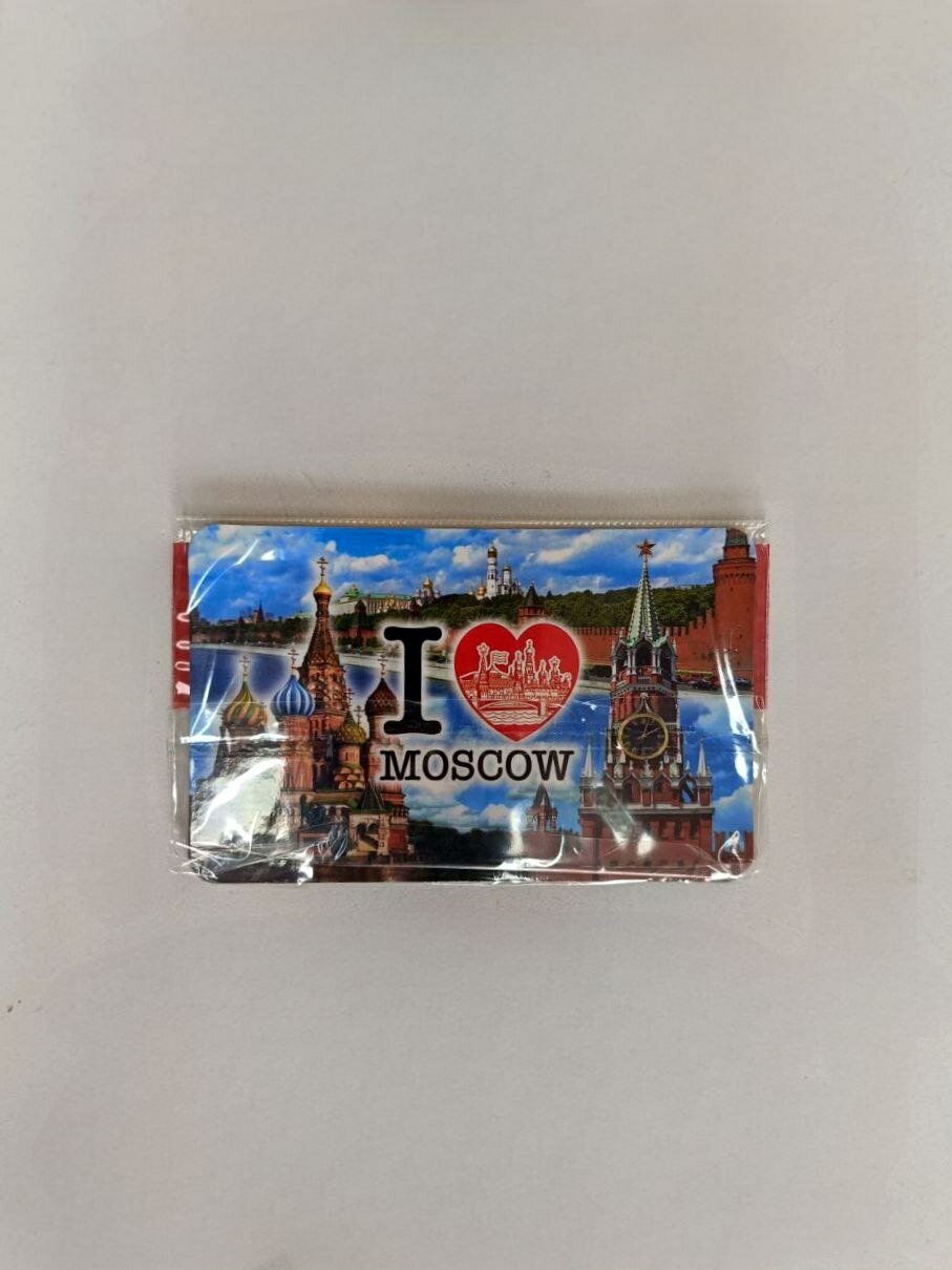 Магнит "Москва", сувенирный, прямоугольный, пластик, длина 10 см, ширина 7 см