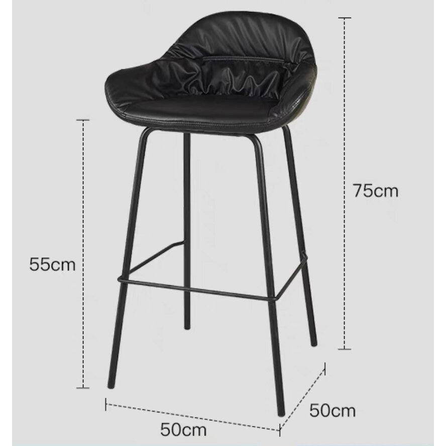 Барный стул Finley (Мягкое сиденье / 55см / цвет черный)