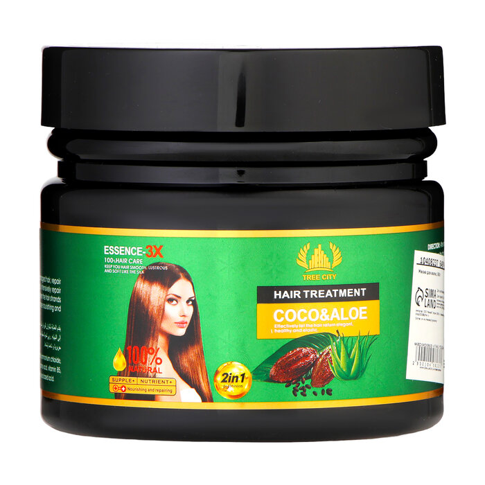 Маска для волос, питание и увлажнение, с экстрактом кокоса и алоэ, 550 г