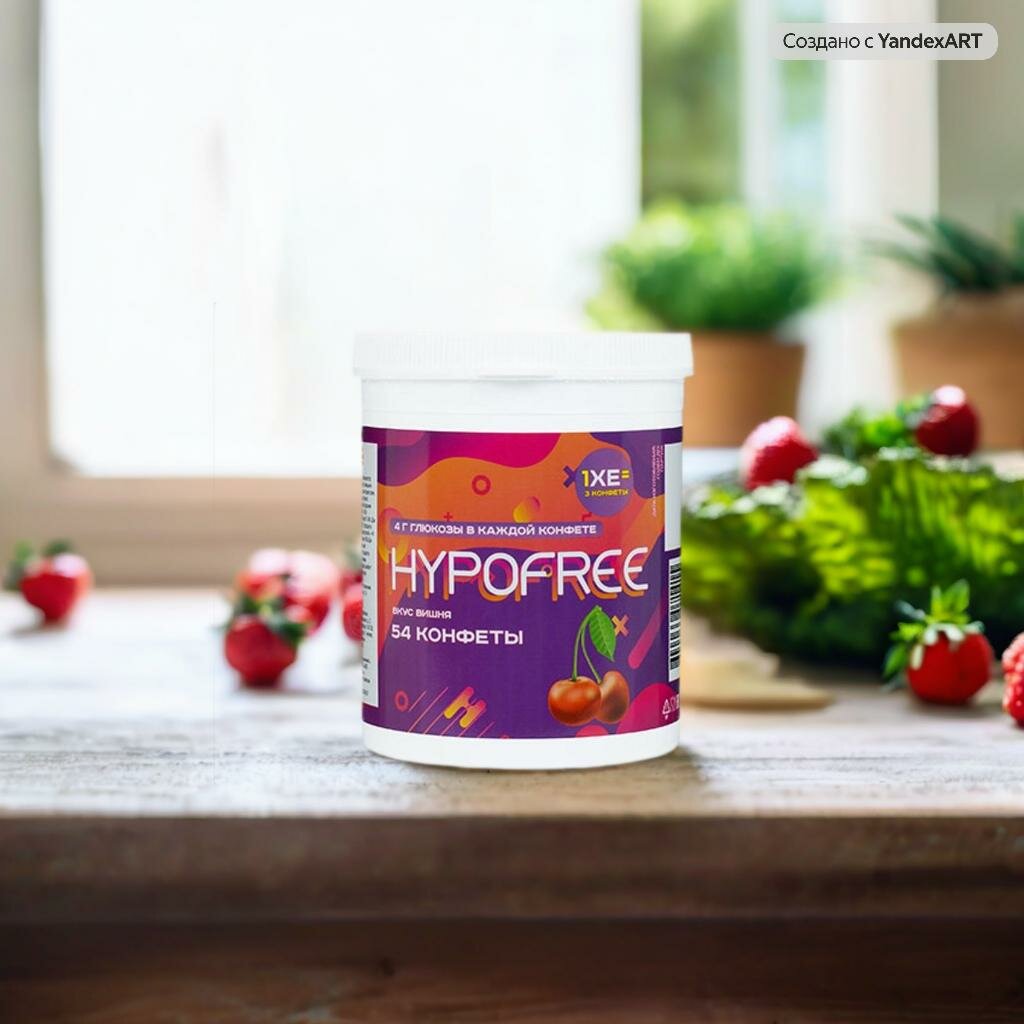 Конфеты ГипоФри (HypoFree) таблетированные, 54 шт. по 4 г, вкус вишня