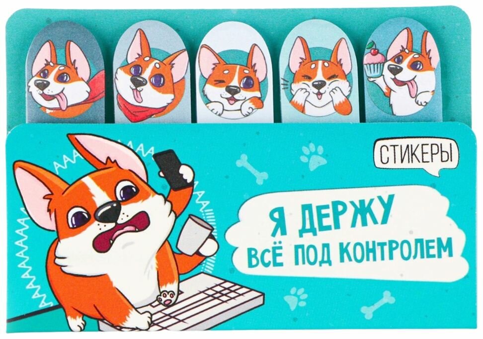 Стикеры с липким слоем "Я держу всё под контролем" для книг, учебников и тетрадей, для ученика начальной школы, подарок для книголюбов, книжные аксессуары, набор наклеек-закладок 5 блоков по 20 листов
