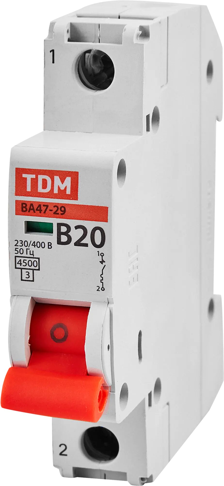 Автоматический выключатель TDM Electric ВА47-29 1Р B20 A 4.5 кА