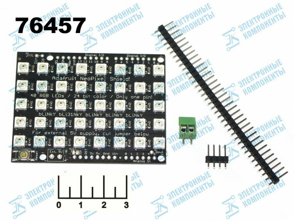 Радиоконструктор Arduino светодиодная матрица 5*8 WS2812