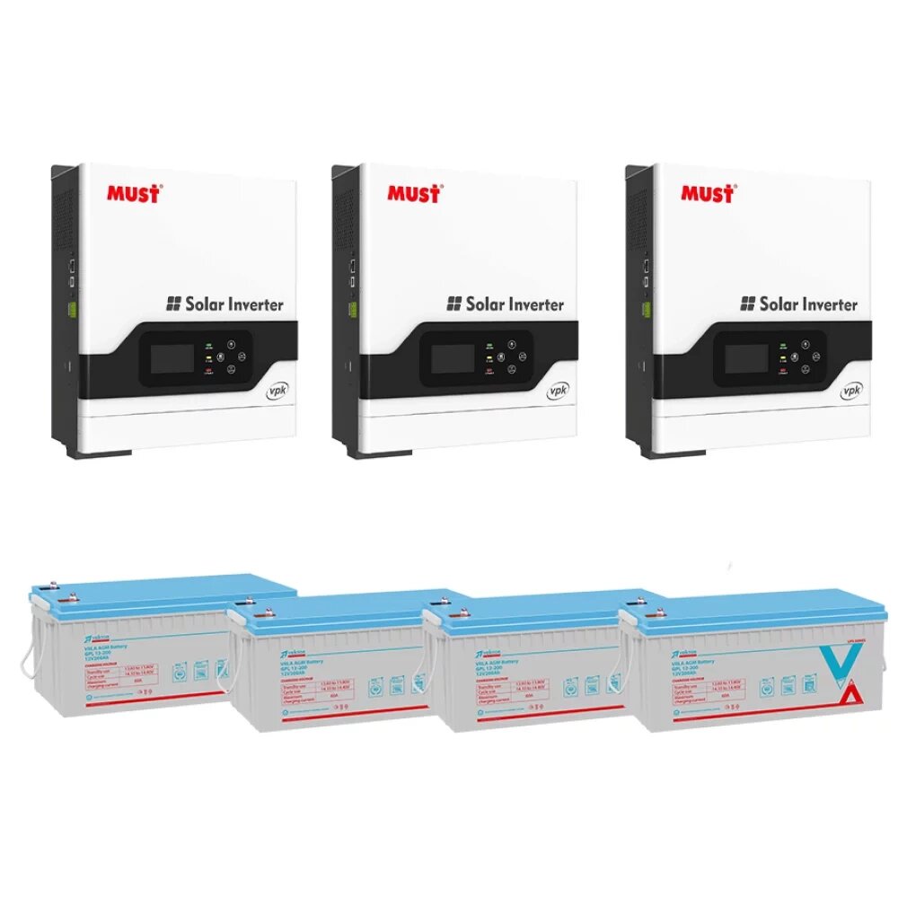 ИБП для дома | Комплект ИБП + АКБ "коттедж" - 15кВт/4,8кВт*ч