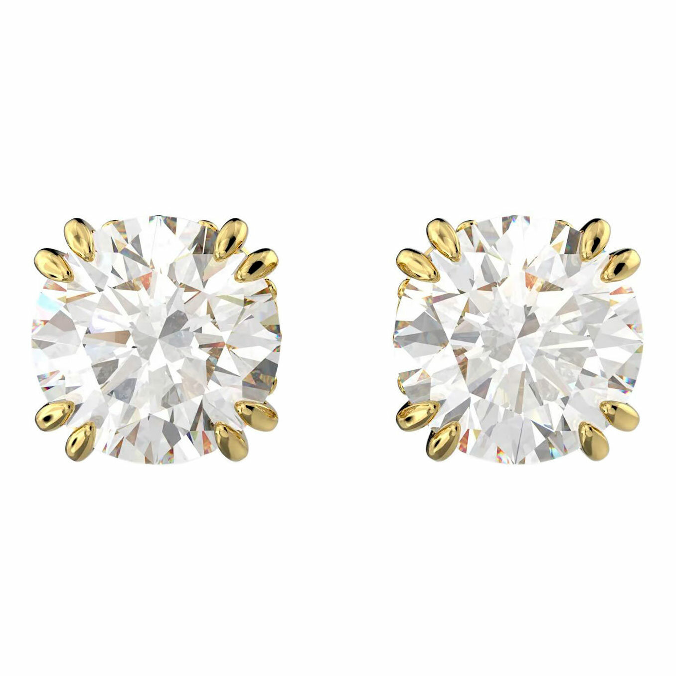 Серьги пусеты, кристаллы Swarovski