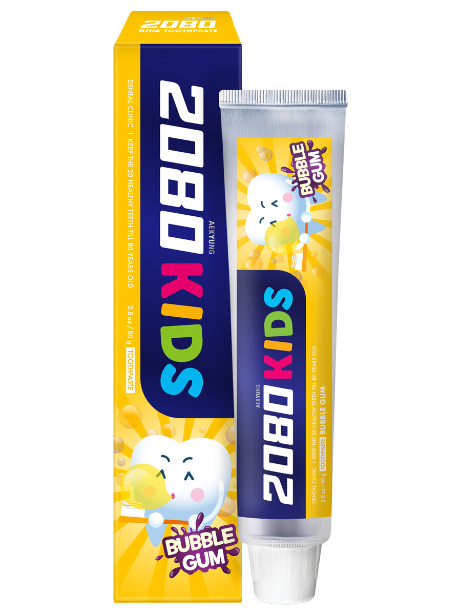 Зубная паста детская Dental Clinic 2080 бабл ГАМ 80 г