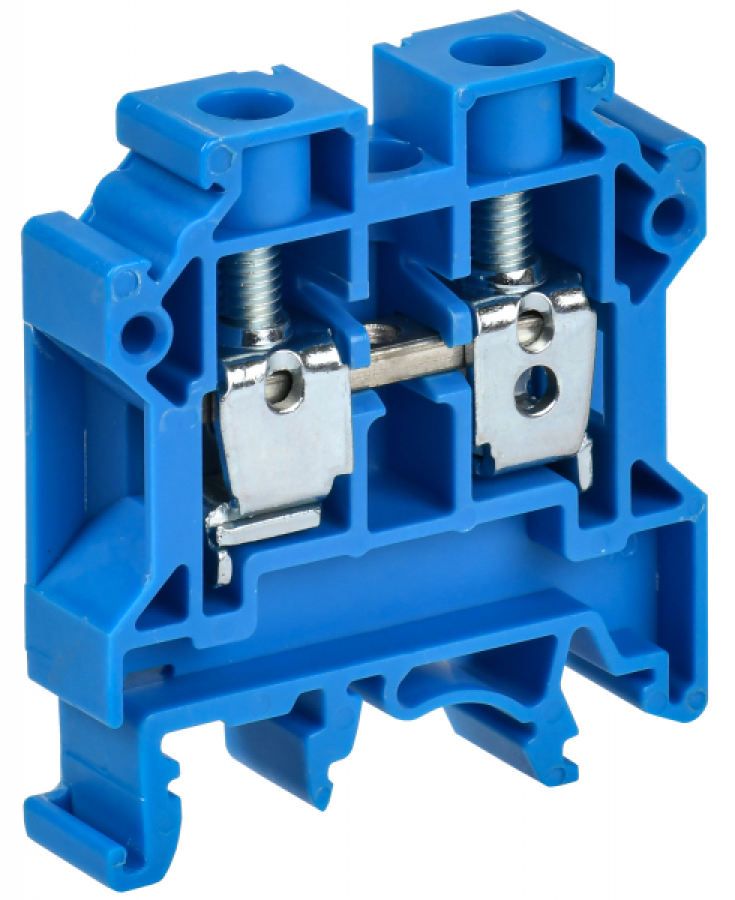 Клемма для проводов IEK / ИЭК CTS 10мм2 корпус огнеупорный пластик, синяя, 43х10мм, 1шт. / зажим