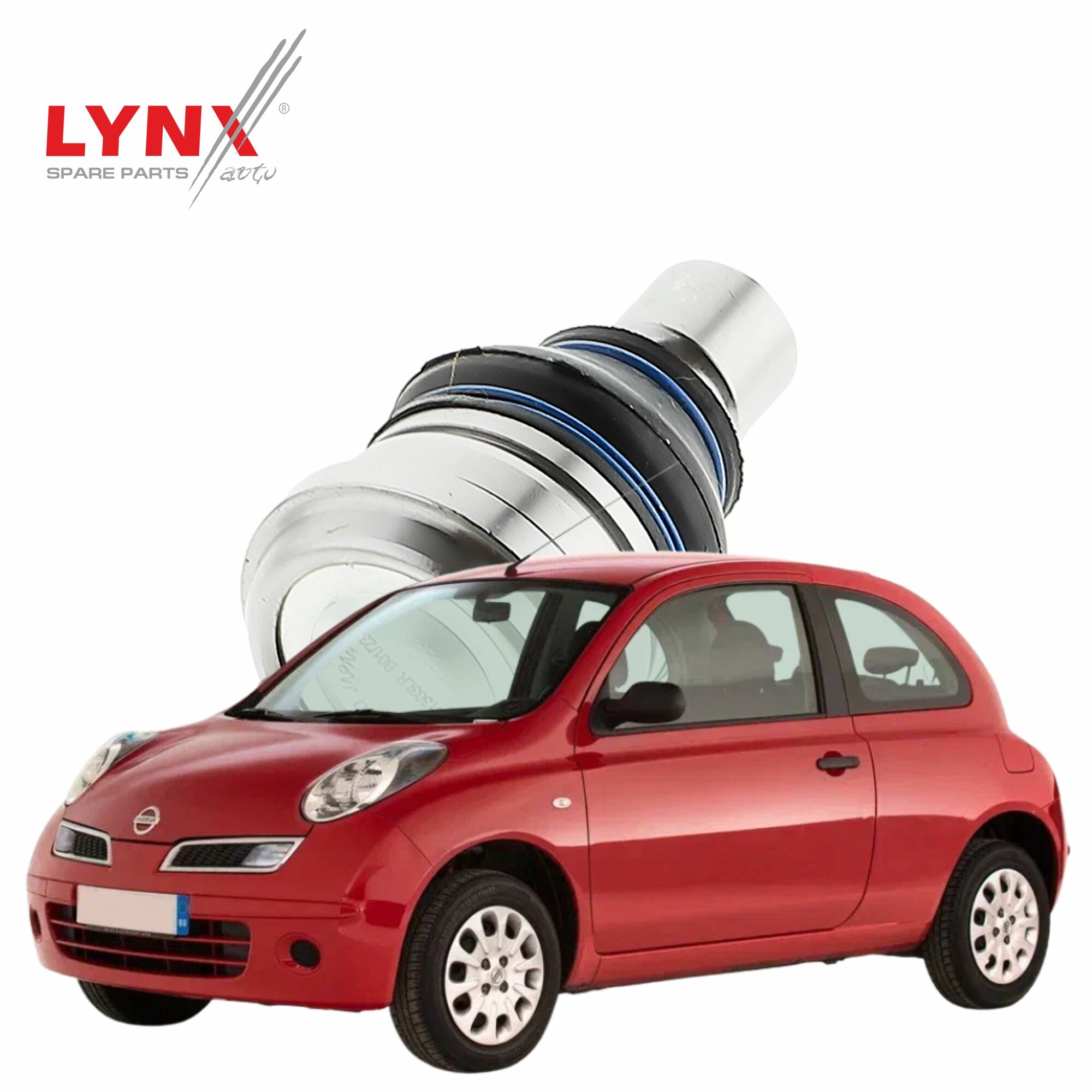 Опора шаровая Nissan Leaf (1) / Ниссан Лиф 2009 2010 2011 2012 2013 2014 2015 2016 2017 / правая, нижняя, 1шт, LYNXauto