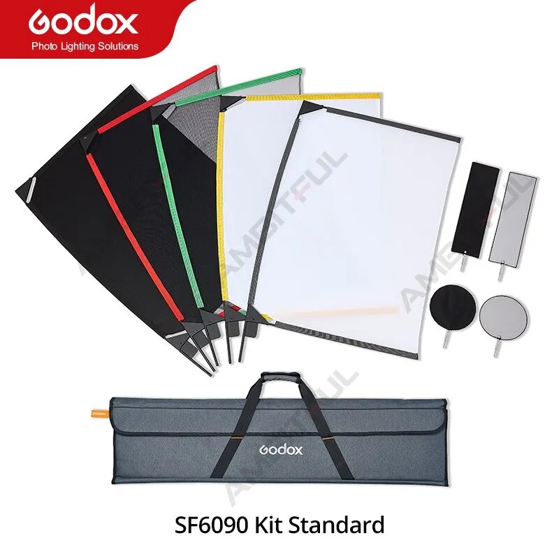 Набор экранов Godox SF4560 SF6090 Scrim Flag Portable Frame — диффузор, рефлектор, мягкий блокировщик света, уменьшающий свет для студийной фотографии