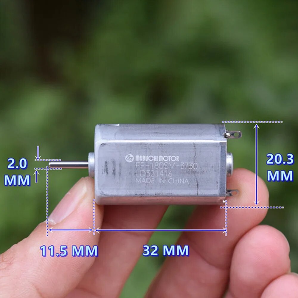Японский оригинальный двигатель MABUCHI FF-180SV-3730, DC 1,2 В, 2,4 В, 3 В, 3,7 В, 14200 об/мин, высокая скорость для игрушечного автомобиля, модели лодки, бритвы