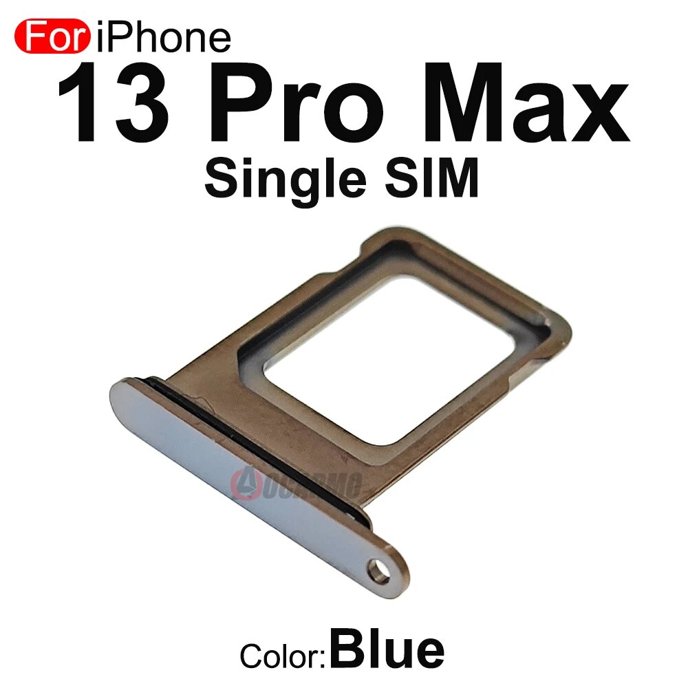 Aocamo 1 iPhone 13 Pro Max SIM - карта Слот с одним двойным лотком Кронштейн для Single SIM--Blue