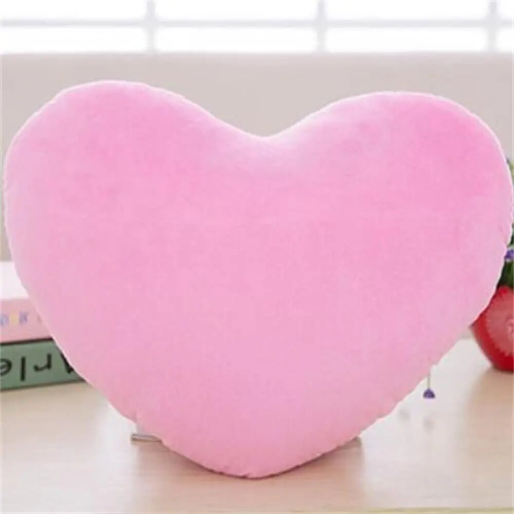 Розовая плюшевая подушка-сердце Розовый, Pink-15cm