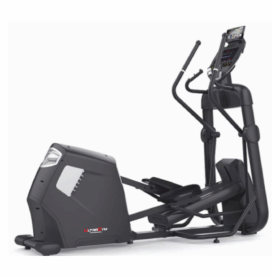 Эллиптический тренажер UltraGym UG-EL006, 12 программ, электромагнитный, чёрный