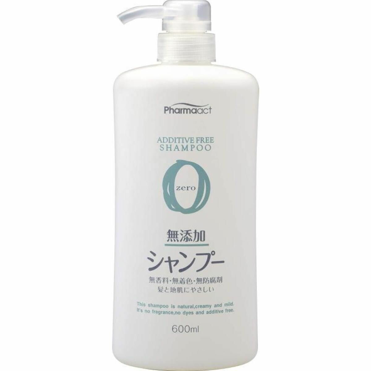 KUMANO YUSHI Мягкий шампунь без добавок Pharmaact Additive-free для чувствительной кожи головы, 600мл.