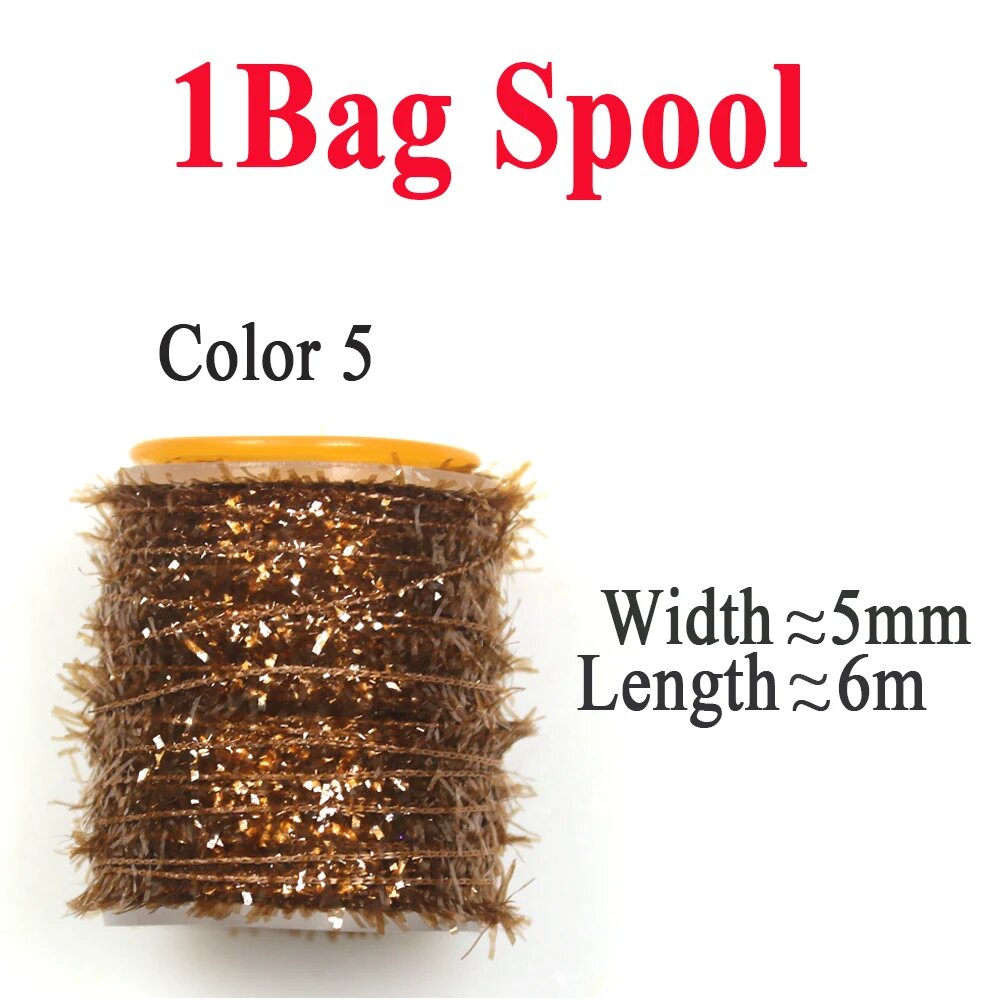 Vtwins Кристалл лед синель Стример для мух Коричневый, 1pcs 5