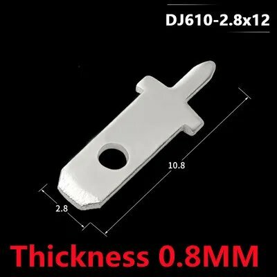 Пружинные клеммы 2.8 мм для печатных плат Quantity 100pcs, Thickness 0.8MM