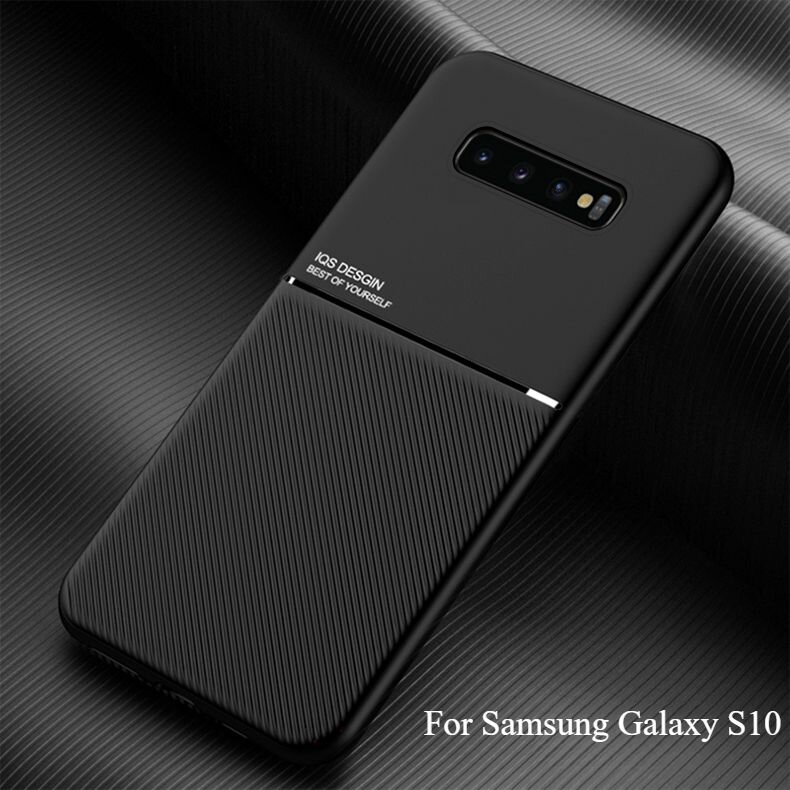 FASNYA Чехол из деловой кожи для Samsung Galaxy S10 (Самсунг Галакси C10) с магнитным автомобильным держателем, тонкий защитный чехол для смартфона