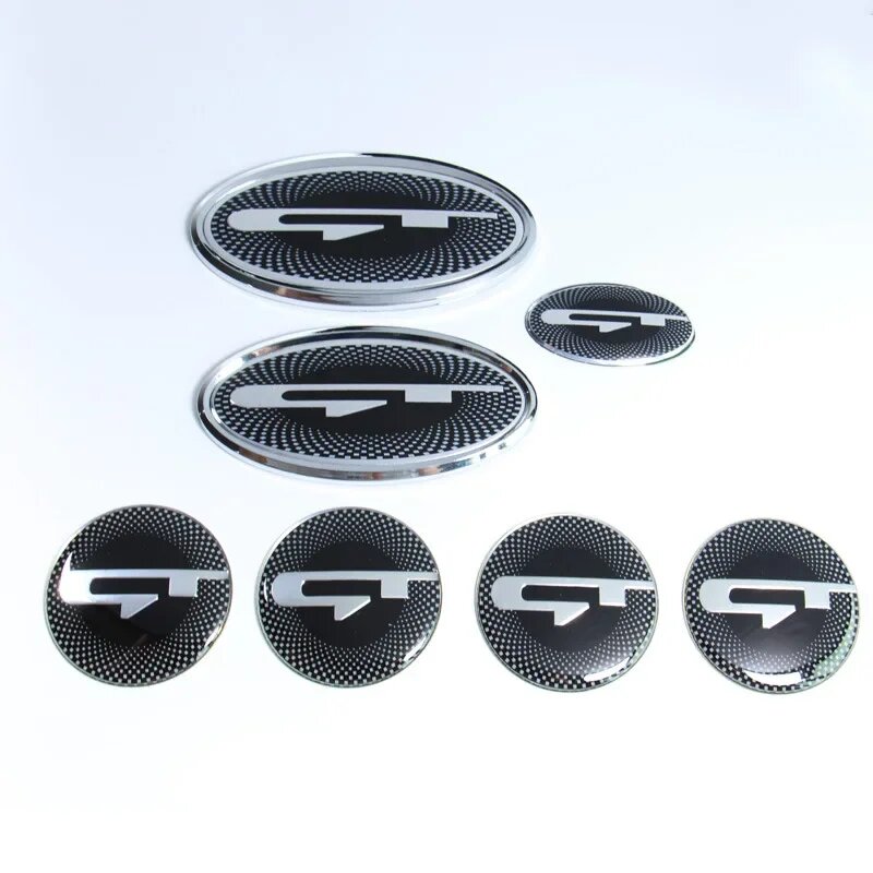 7 шт. эмблема на передний капот автомобиля, значок на задний багажник, центр рулевого колеса, автоцентратор, центральная наклейка для KIA GT, логотип Stinger Rio K5 Stonic
