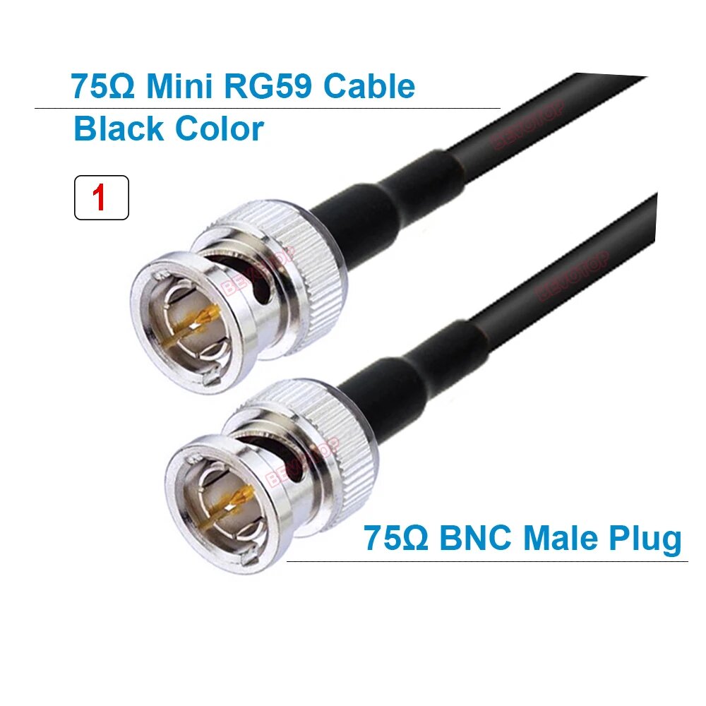 BEVOTOP кабель BNC Mini RG59 HD SDI 10-20 см 60CM, BNC M to M