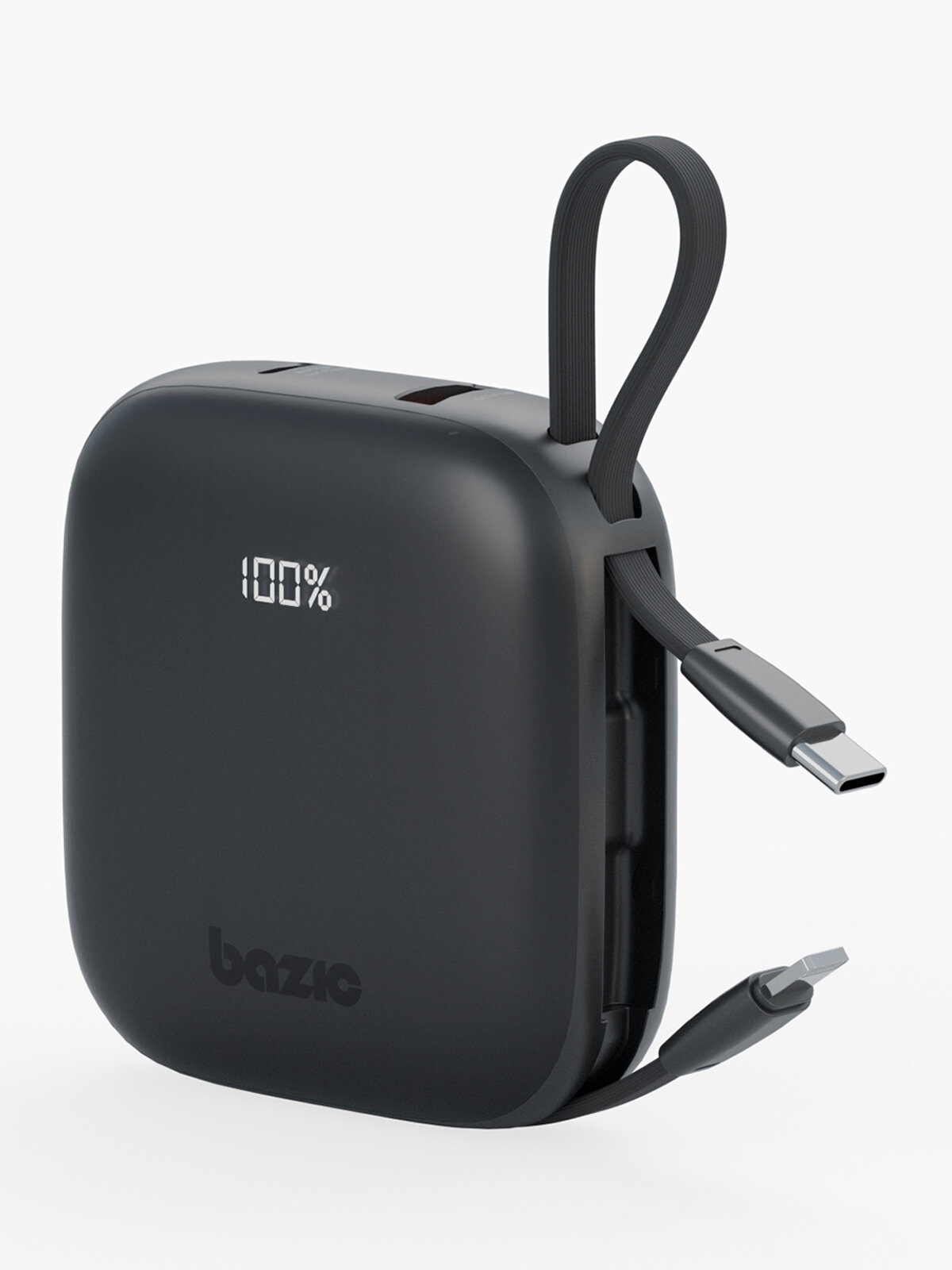 Energea АКБ Bazic GoPower Fusion, 10000 3in1 USB-C+A +USB-C/Lighning cables PD20W Display, Truffle