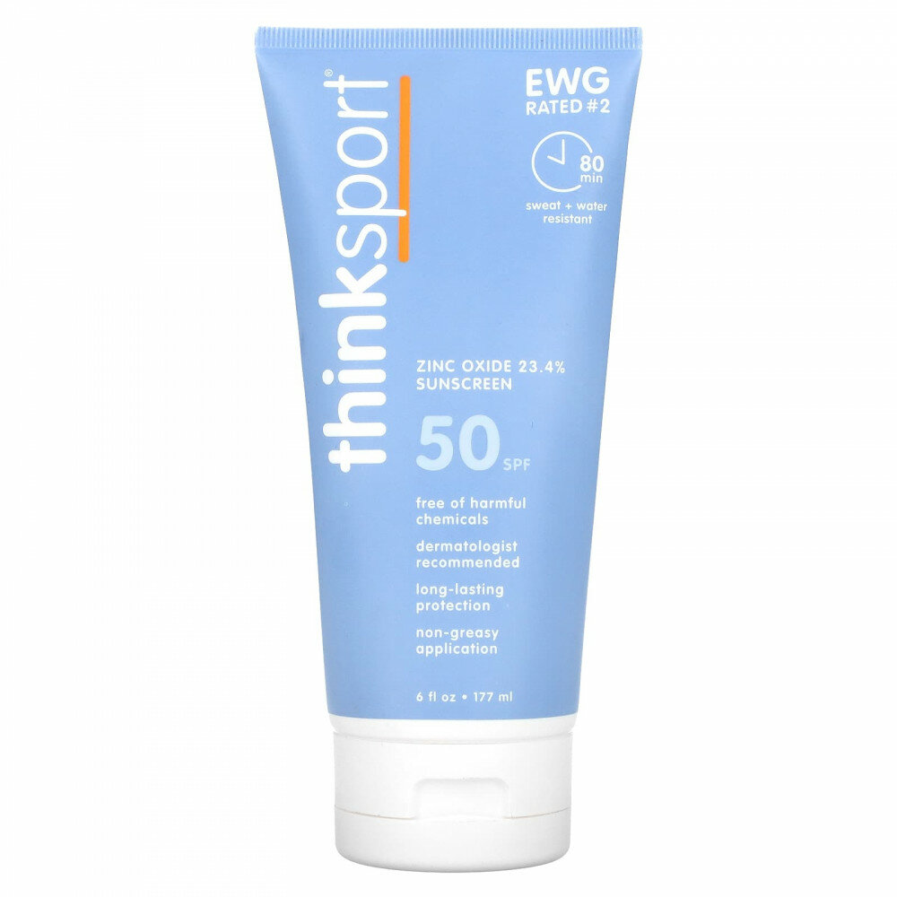 Think, Thinksport, солнцезащитное средство, SPF 50+, 177 мл (6 жидк. унций)