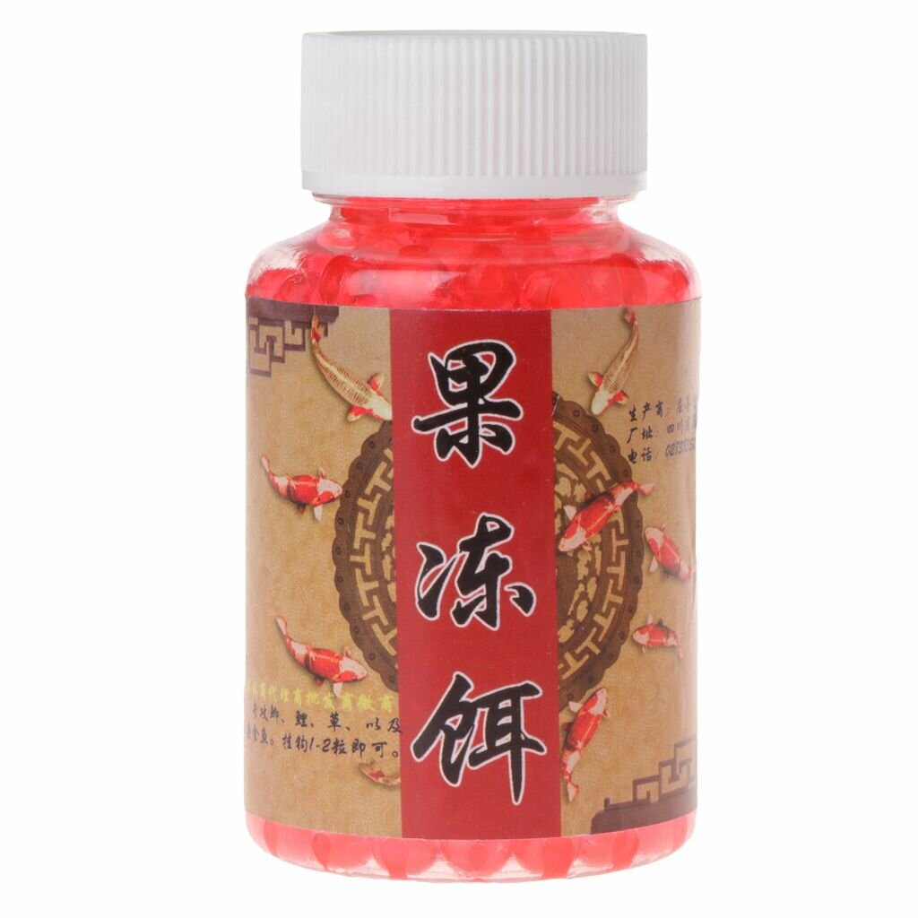 Приманка Луя, Рыболовный джелли корм для дикой ловли 4мм около 450 штук, 1 бутылка