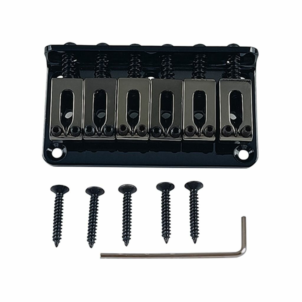 Гитарный бридж, 6-струнный фиксированный хардтейл из цинкового сплава с 5 крепежными винтами для электрогитары