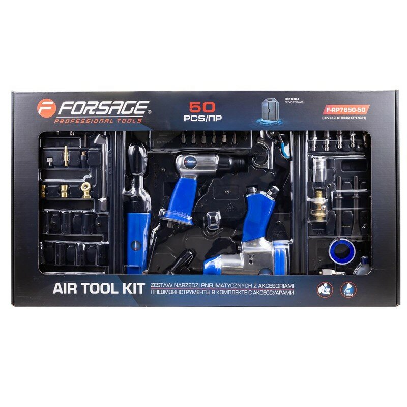 Набор инструментов Forsage, с аксессуарами, 50 предметов, в кейсе